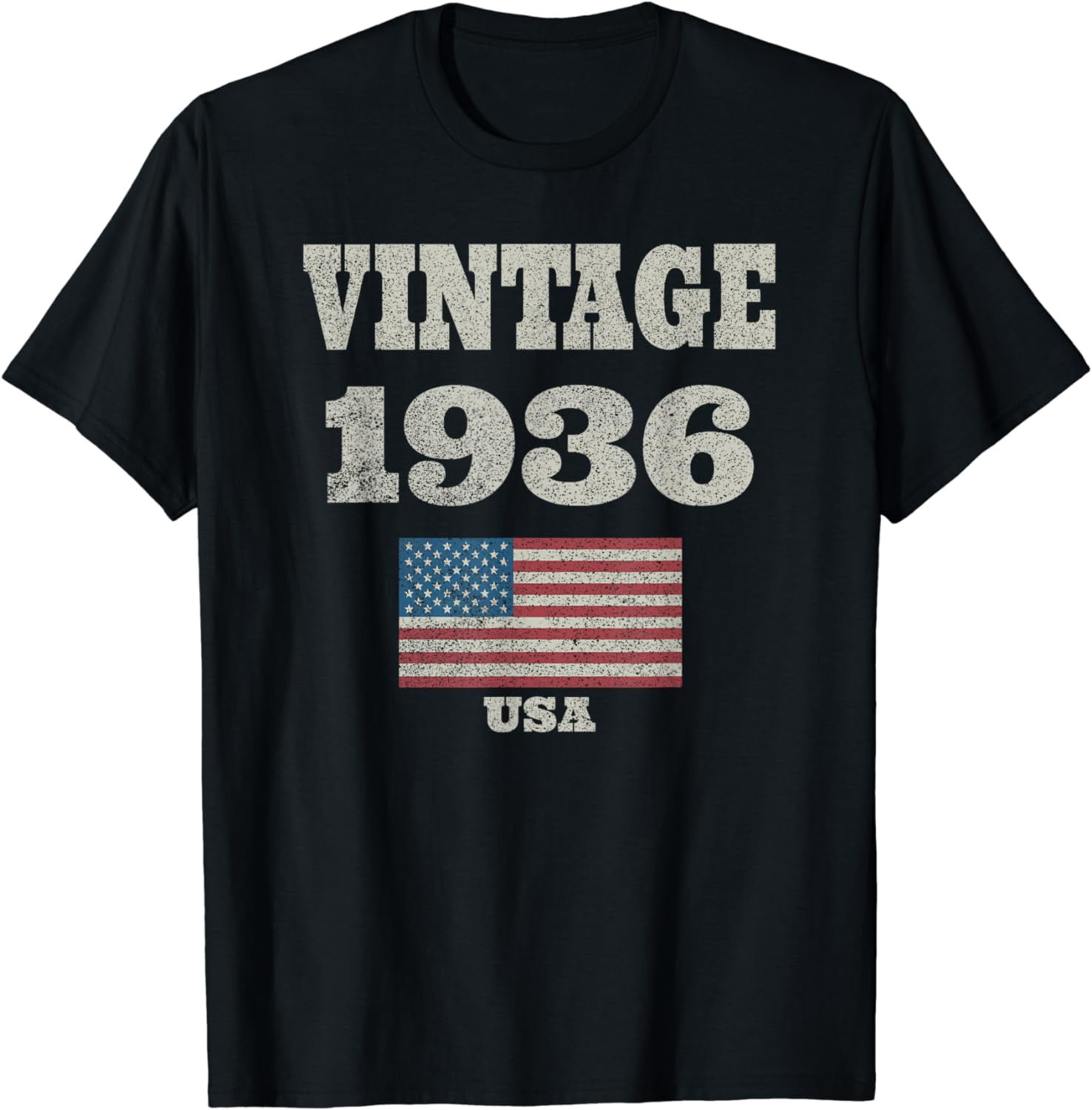 88th Birthday Patriotic Vintage Retro 1936 American Flag T-Shirt ...