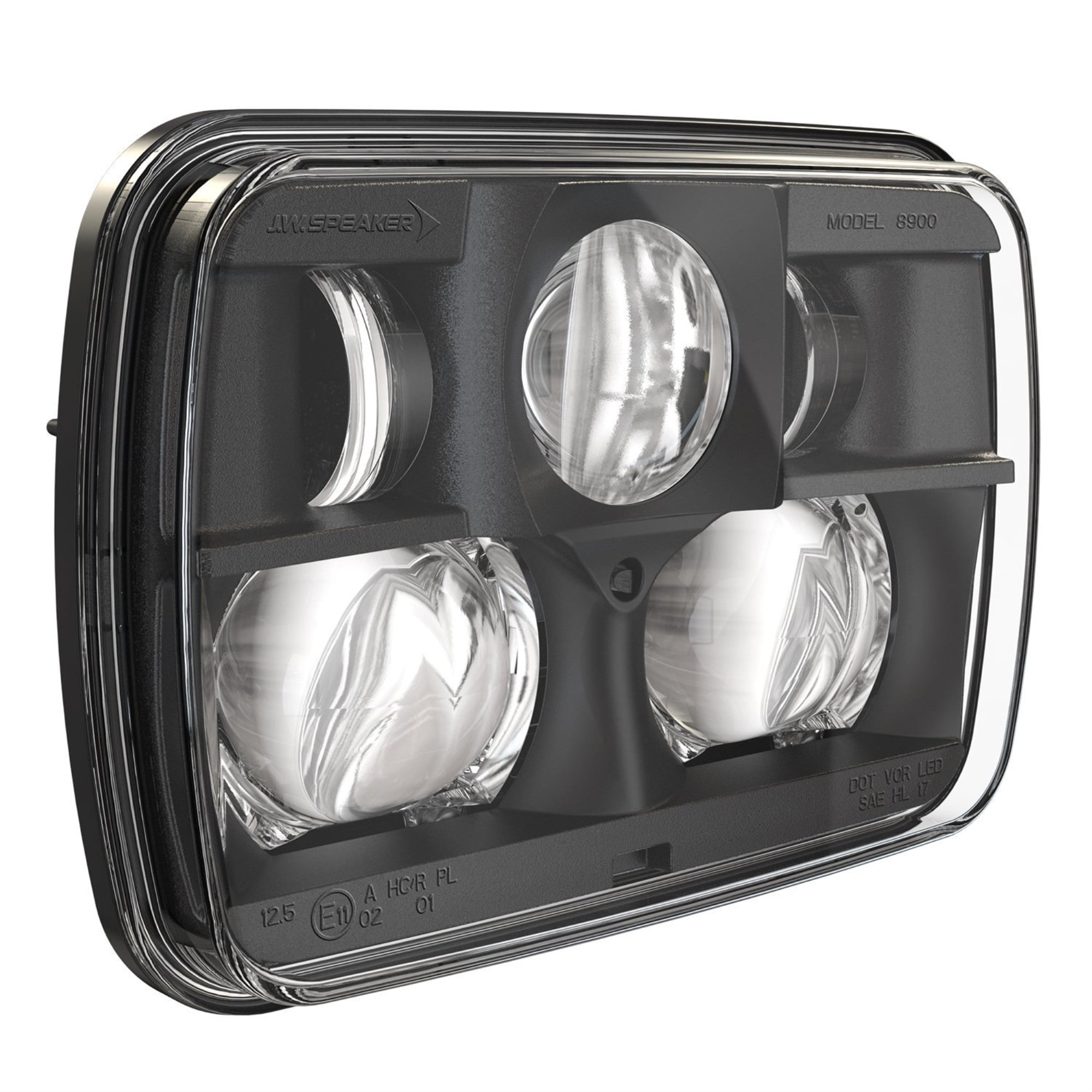 J.W. Speakers 554491 8900-12/24V DOT Hi/Lo LED Headlamp Black ...