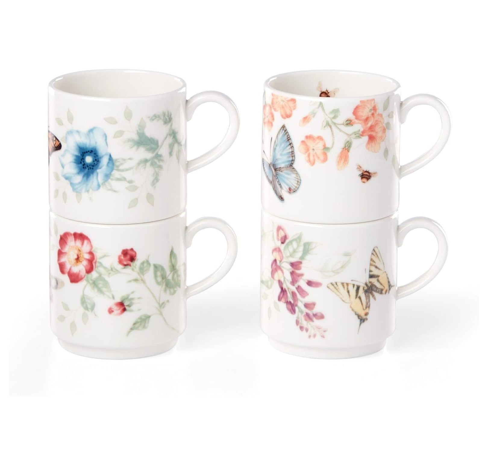 YIDOADFEAP Meadow 4-Piece Stacking Mug Set - Walmart.com