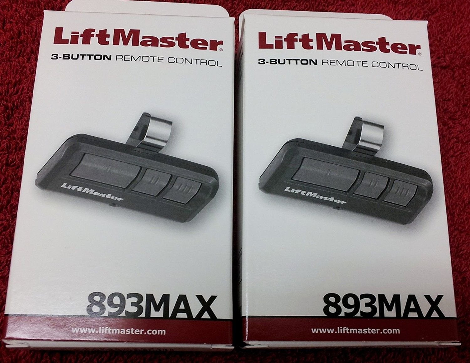 893MAX Liftmaster 2-PACK Universal THREE Button Remote 315mh 390mh ...