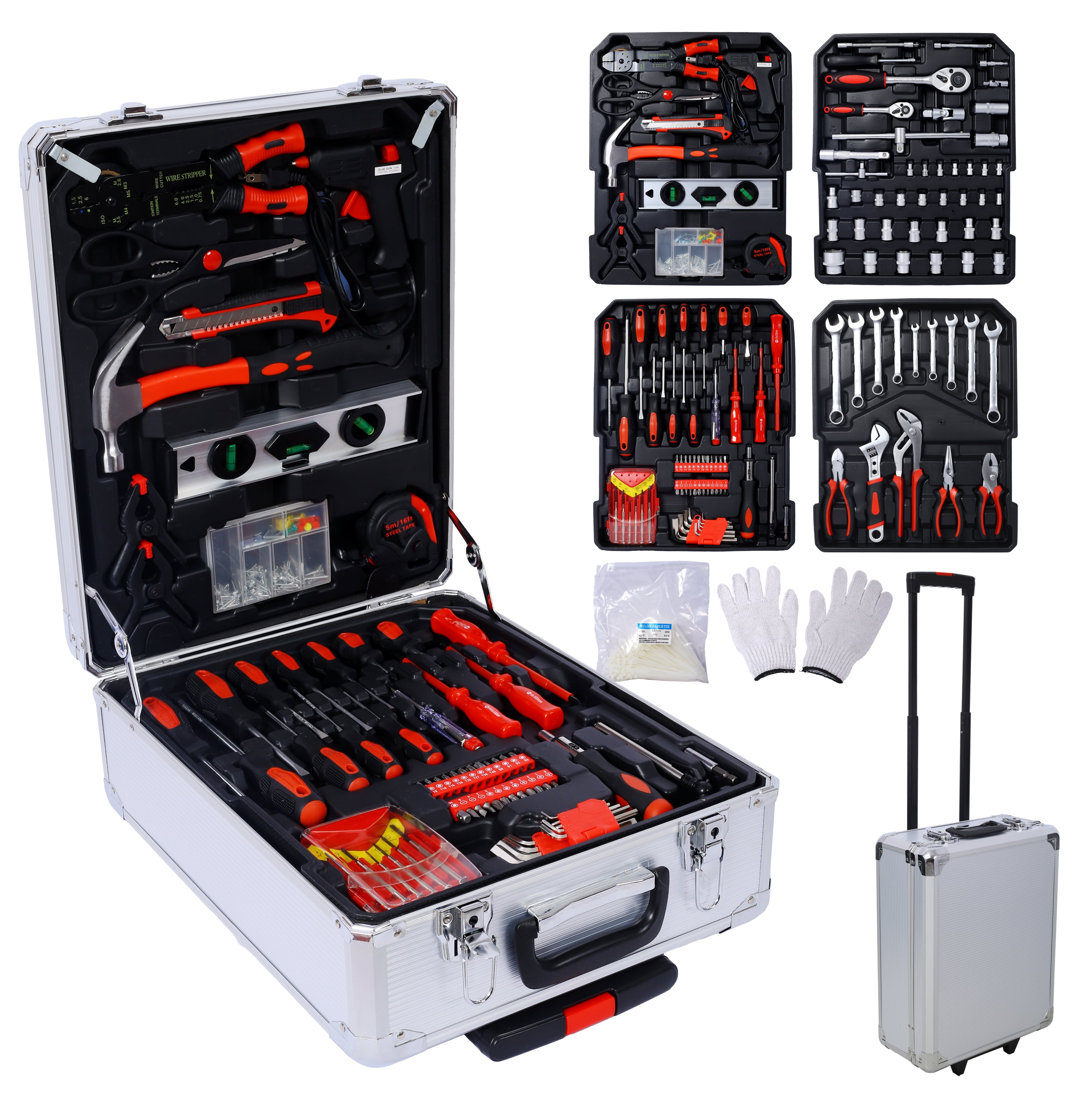 899pcs Tool Set for Men - Rolling Tool Box with 4 Drawers - Home Repair ...
