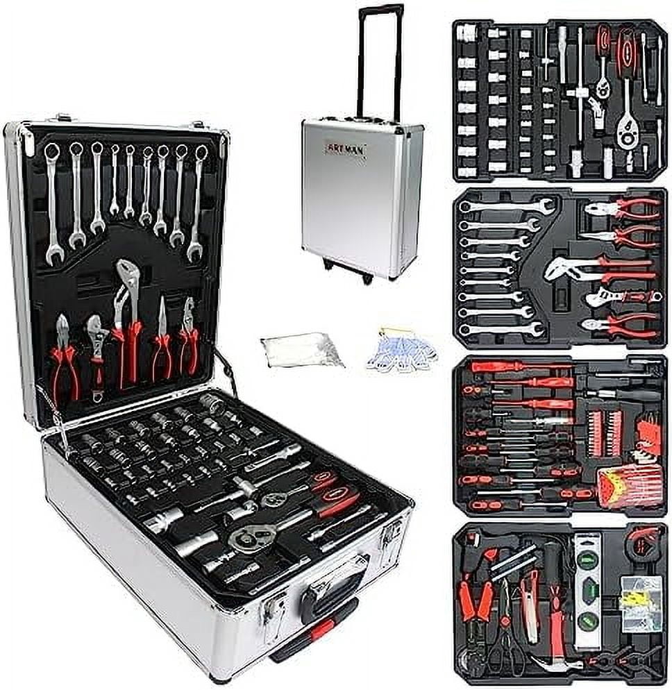 899pcs Tool Sets Rolling Trolley with Lock,4 Layer of Tool Sets 90 ...
