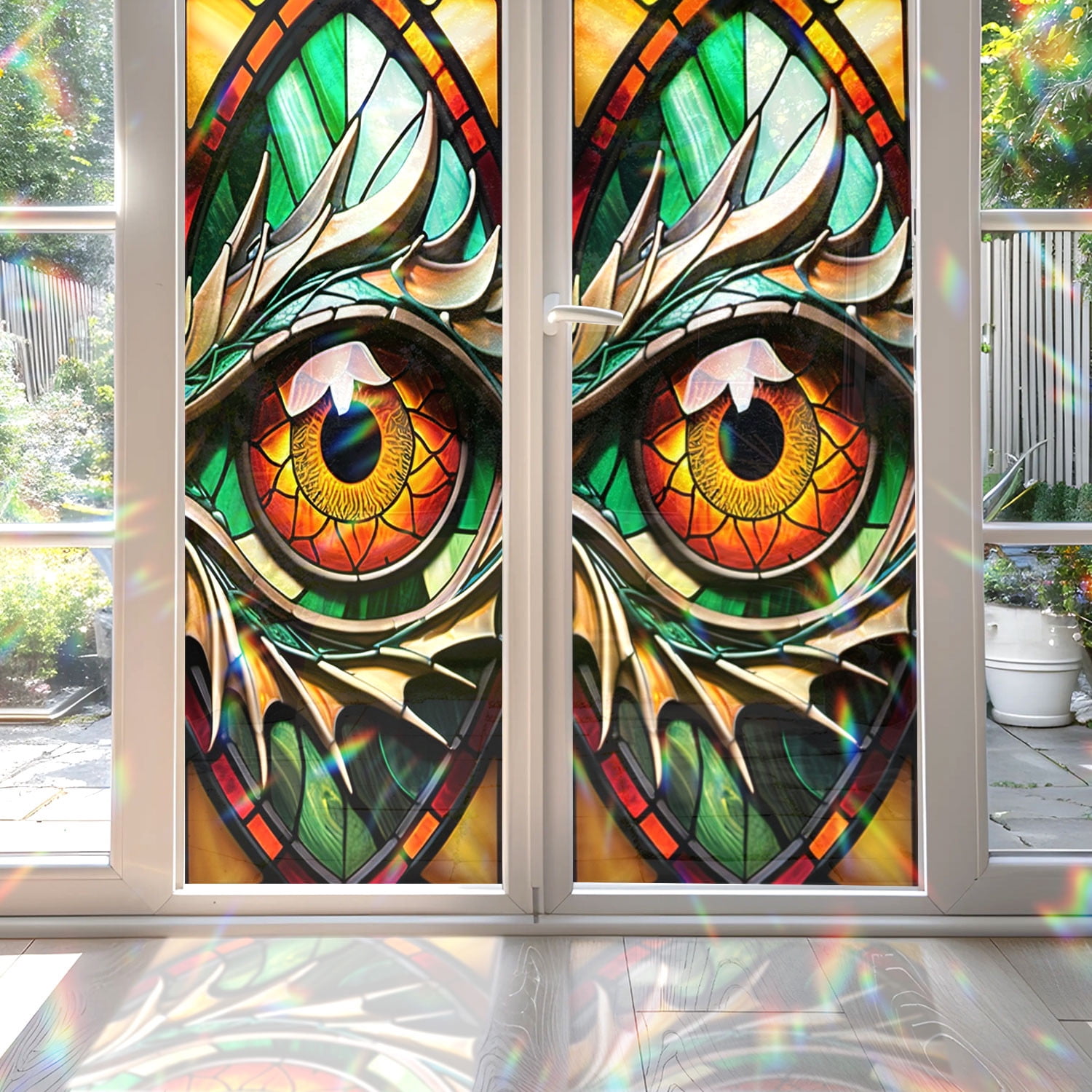 89Bloom 17.7 x39.4 Inches Decorative Dragon’s Eye Hypnosis Stained ...