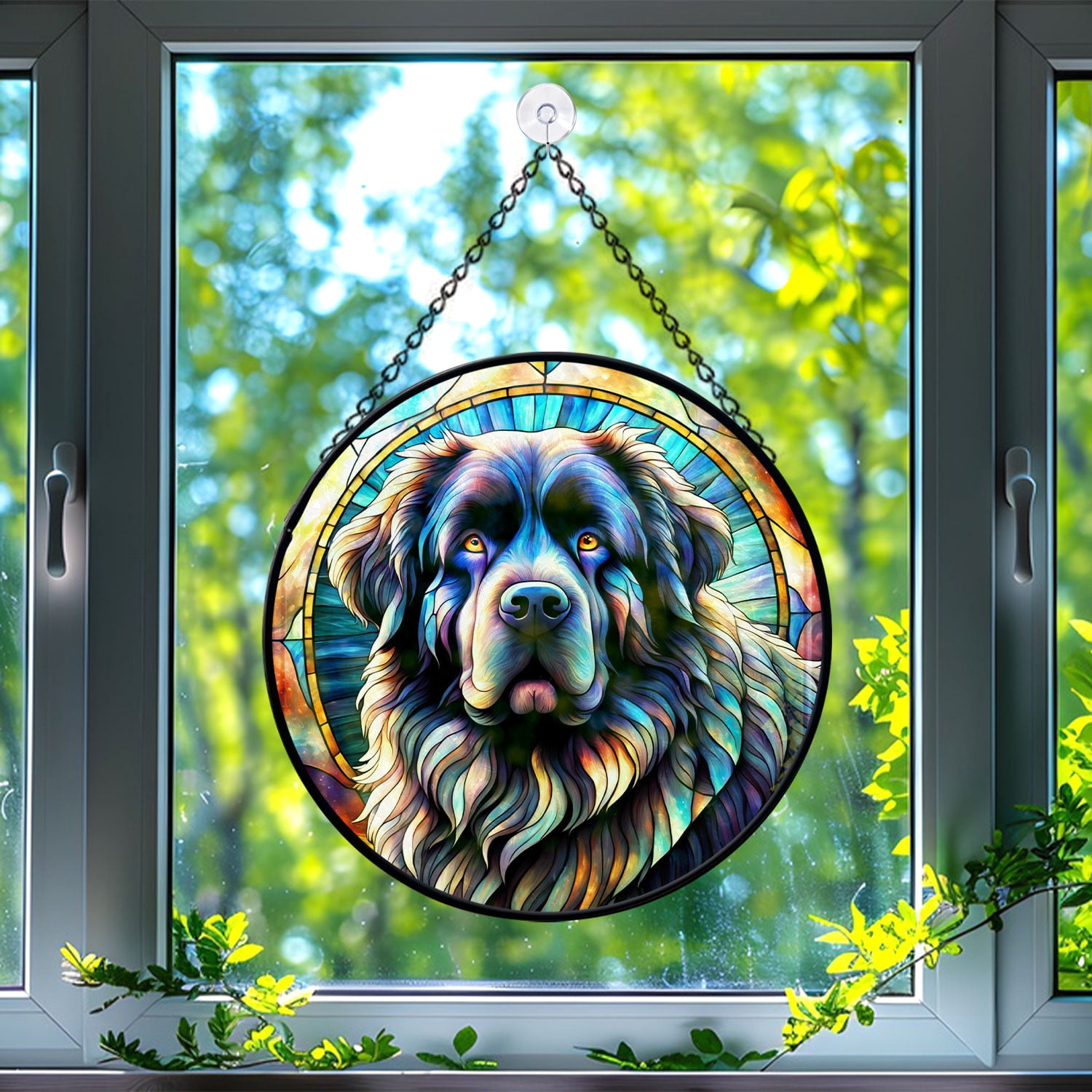 89Bloom Newfoundland Window Hanging Stained Glass, Newfoundland ...