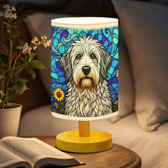 89Bloom Old English Sheepdog Table Lamp LED 3-Color Pressed Bedside ...