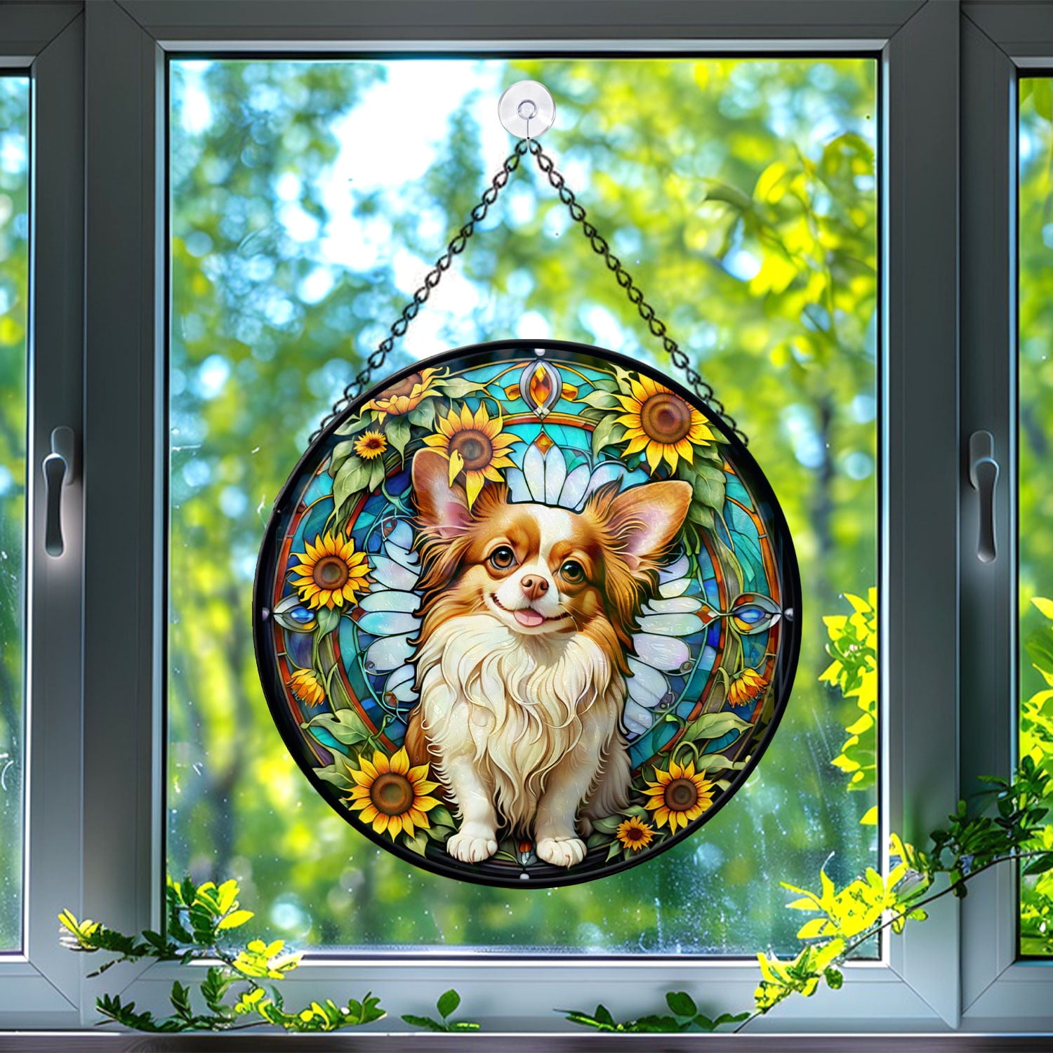 89Bloom Papillon Window Hanging Stained Glass, Papillon Suncatchers for ...