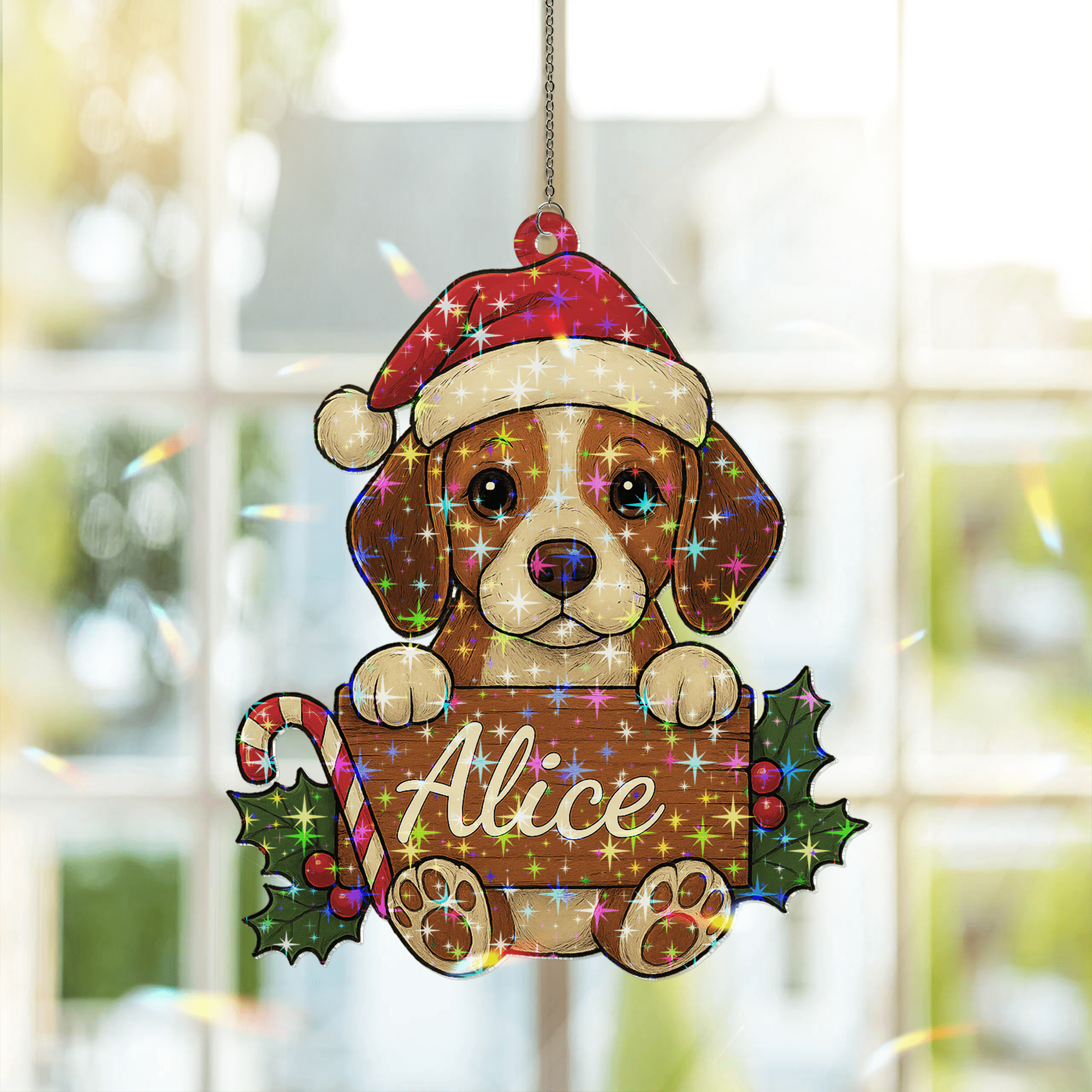 89Bloom Personalized Beagle Ornament, Custom Beagle craft stained glass ...