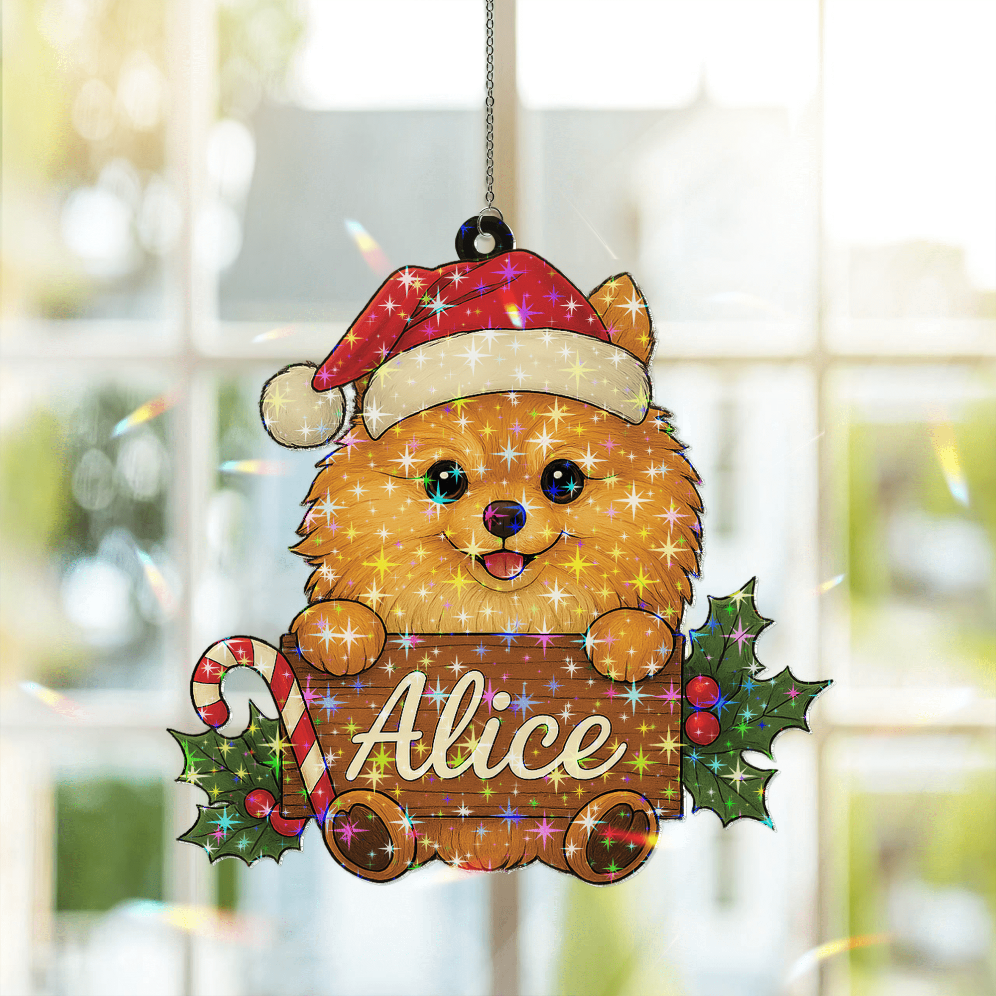 89Bloom Personalized Pomeranian Ornament, Custom Pomeranian craft ...