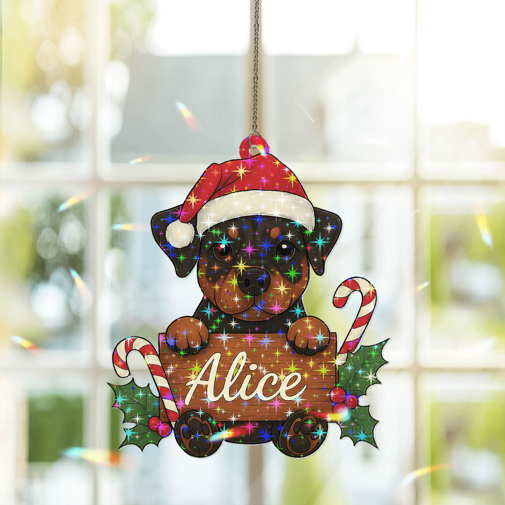 89Bloom Personalized Rottweiler Ornament, Custom Rottweiler craft ...