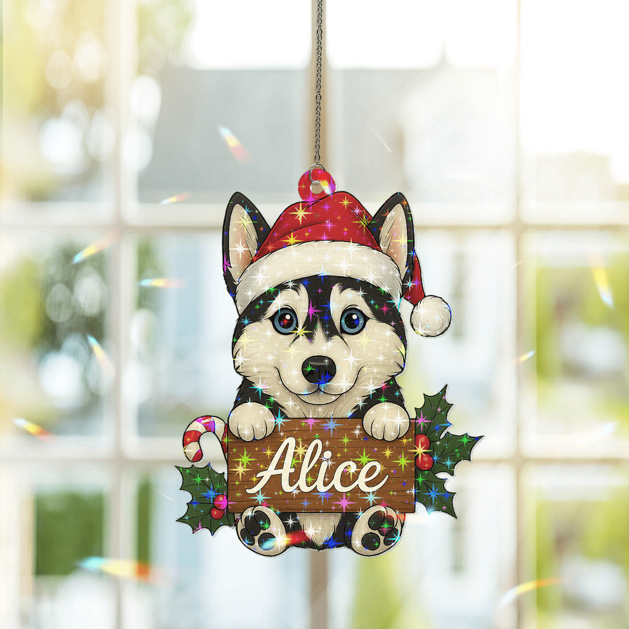 89Bloom Personalized Siberian Husky Ornament, Custom Siberian Husky ...