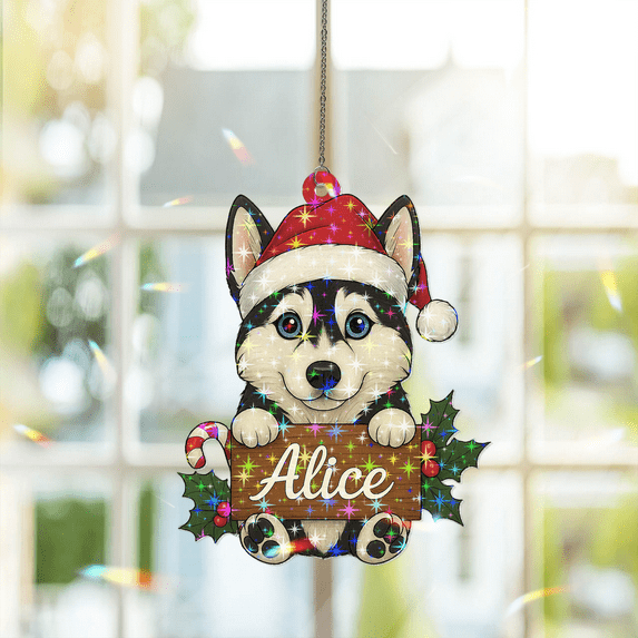 89Bloom Personalized Siberian Husky Ornament, Custom Siberian Husky ...