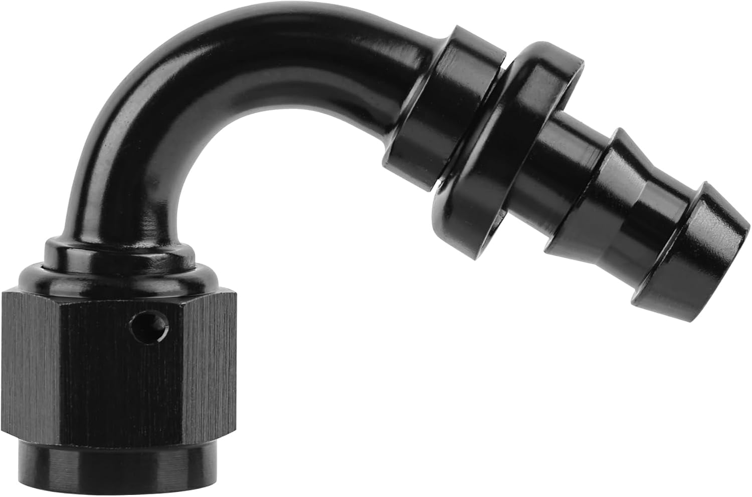 8AN 120 Degree Push Lock Hose Fitting End Black - Walmart.com