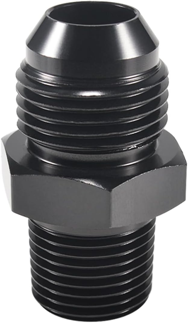 8AN Male Flare to 3/8" NPT Pipe Fitting Adapter, Aluminum Straight 8AN to 3/8" NPT Male Hose ...