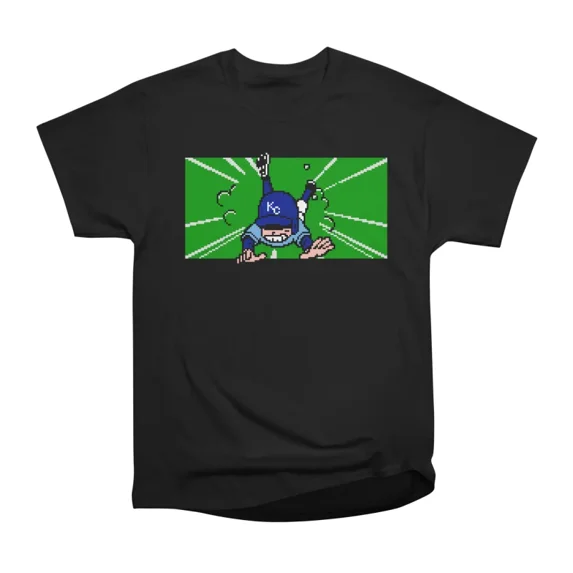 8Bit Baseball Slide Kansas City T-Shirt Tee Gift For Him Merch For Her ...