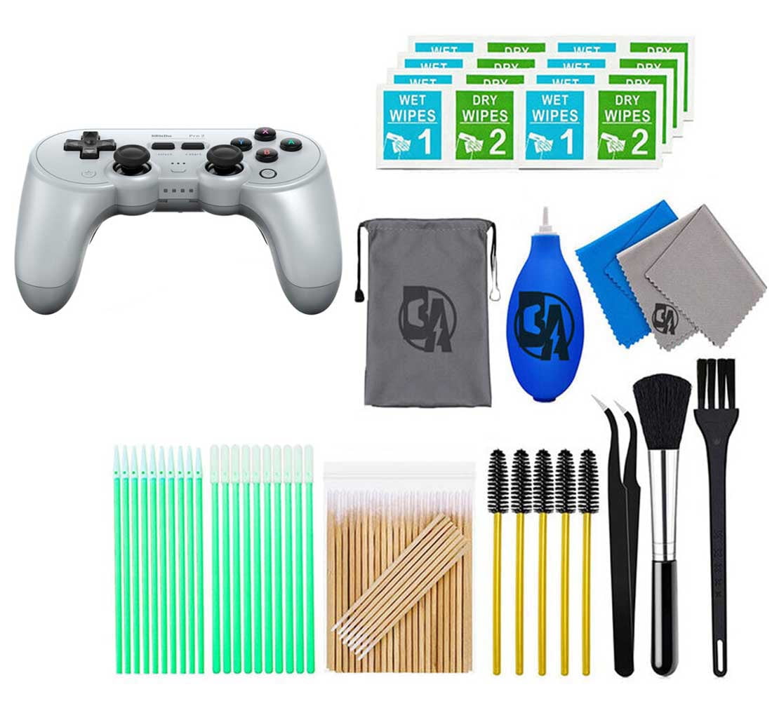 Pre-Owned 8BitDo - Pro 2 Bluetooth Gamepad - Gray With Cleaning Manual ...