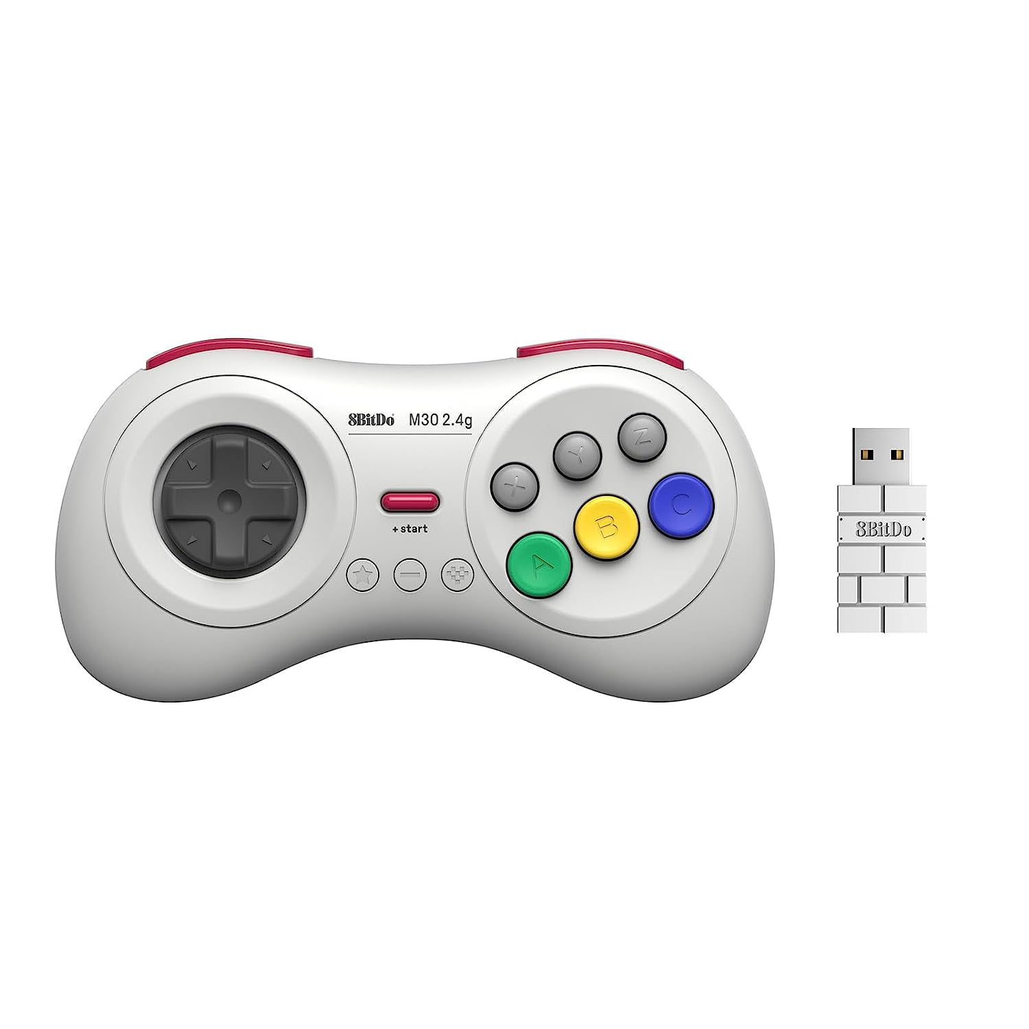 8Bitdo M30 2.4G Wireless Gamepad Controller for Sega Genesis Mini and ...