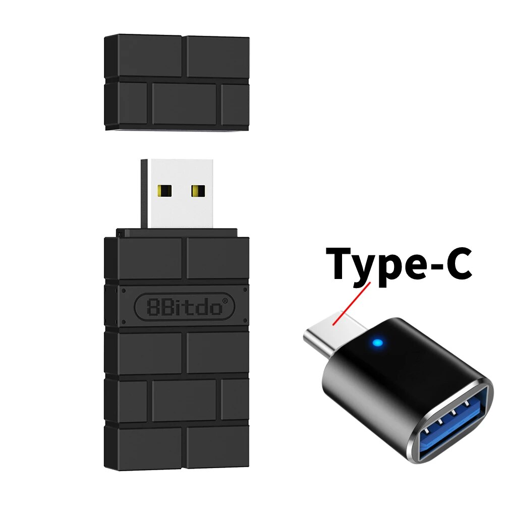 8Bitdo USB Wireless Bluetooth Adapter Receiver for Windows Mac Nintendo ...
