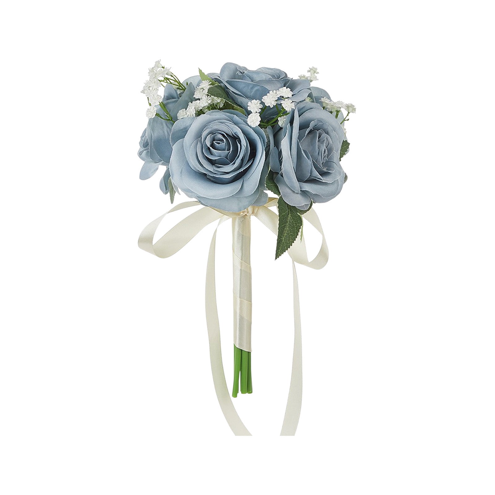 8Blue Blue Bride Hand Bouquet Simulated Flowers Silk Orchid Design For ...