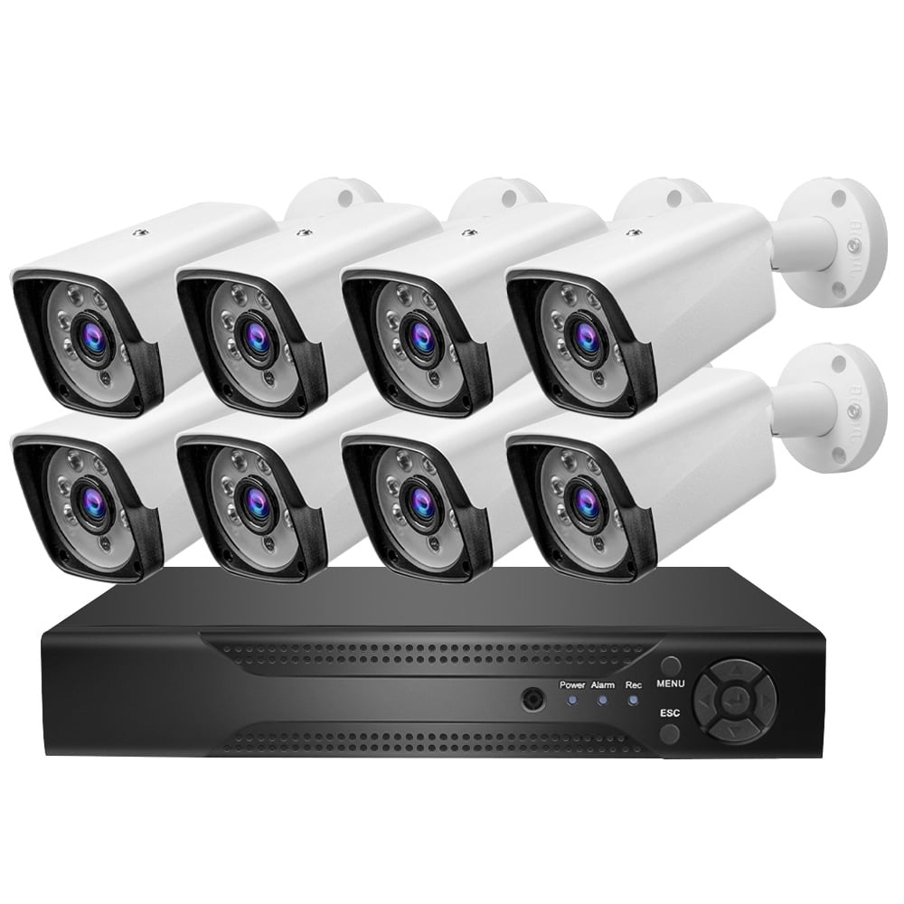 8CH DVR 1080P AHD Weatherproof Security Camera System 5MP Outdoor Audio ...