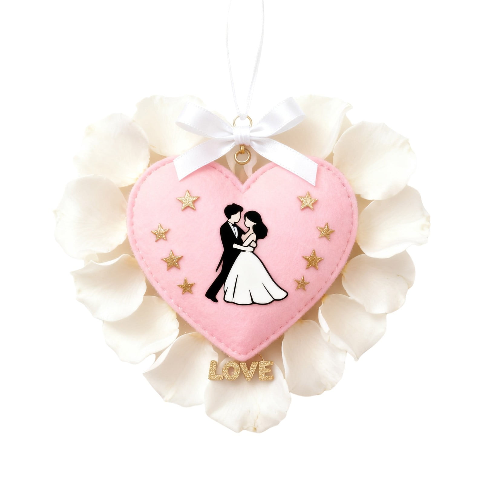 8CM Acrylic Heart Shaped Pendant Couple Cartoon Character Valentine's ...