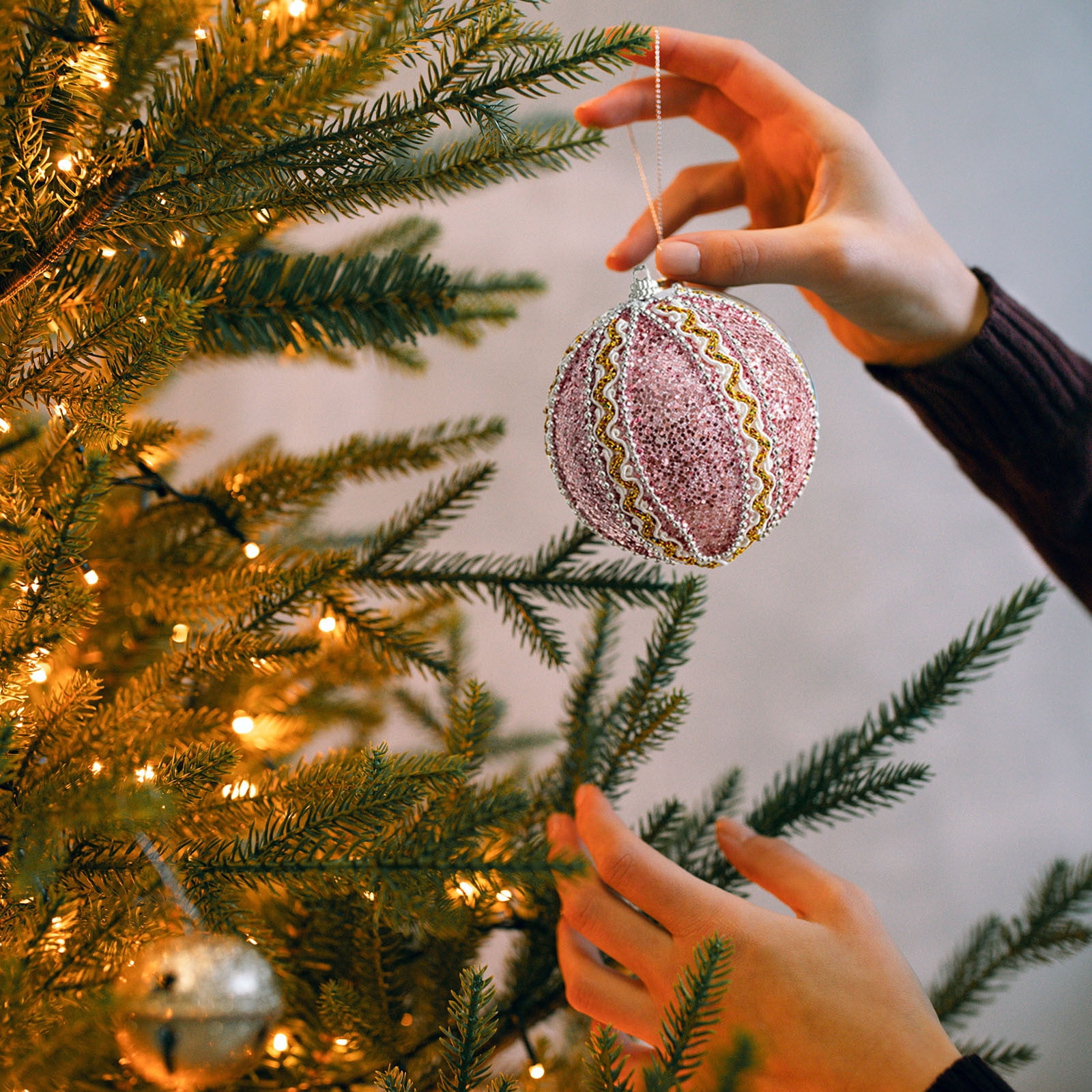 8CM P-Ink Foam Christmas Ball Decorations - Hanging Ornaments for Christmas Tree Dress Up ...