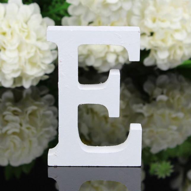 8CM White Wooden Letters Alphabet For Wedding Birthday Party Home Decor ...