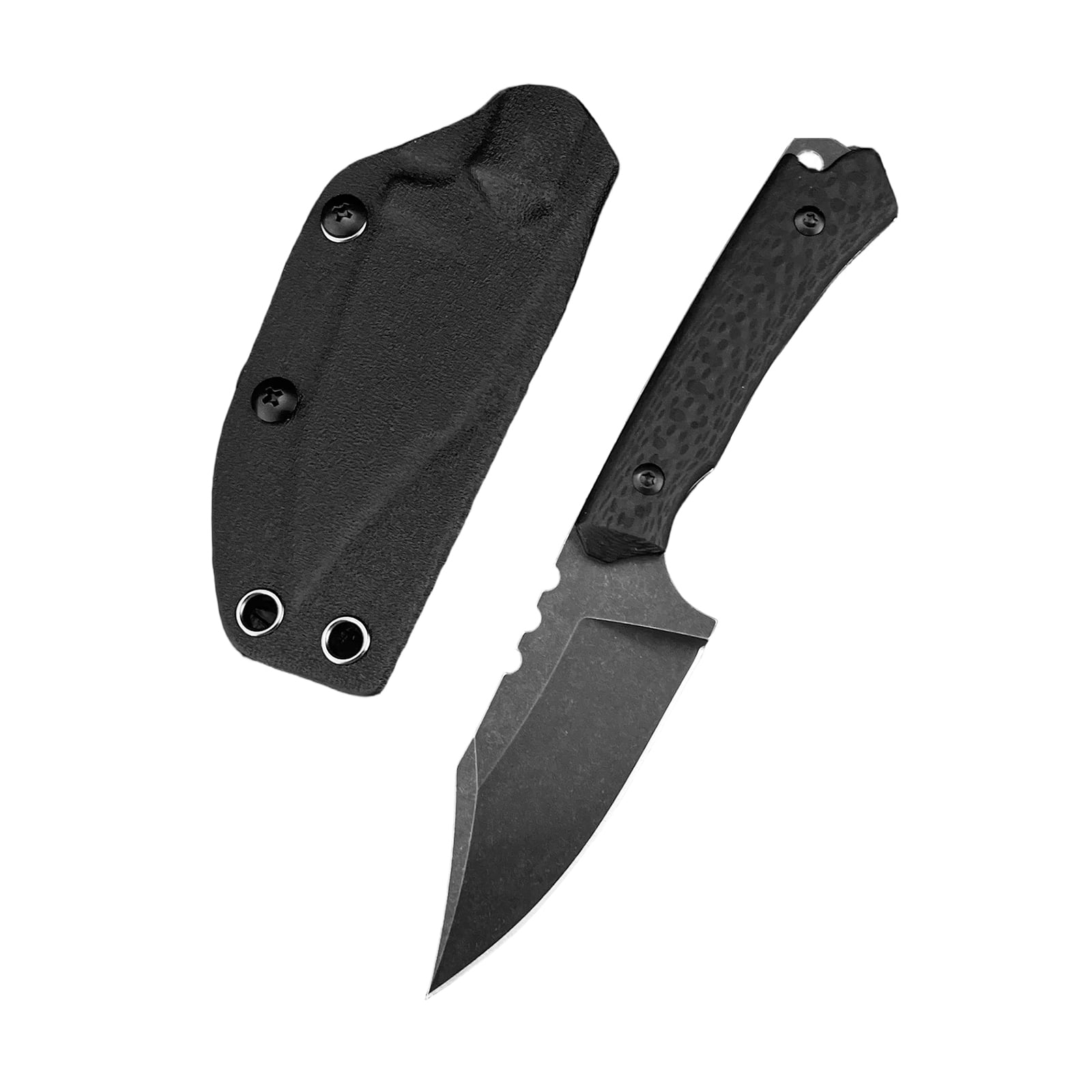 8Cr13Mov Steel Fixed-Blade Utility Knife – G10 & Carbon Fiber Handle ...