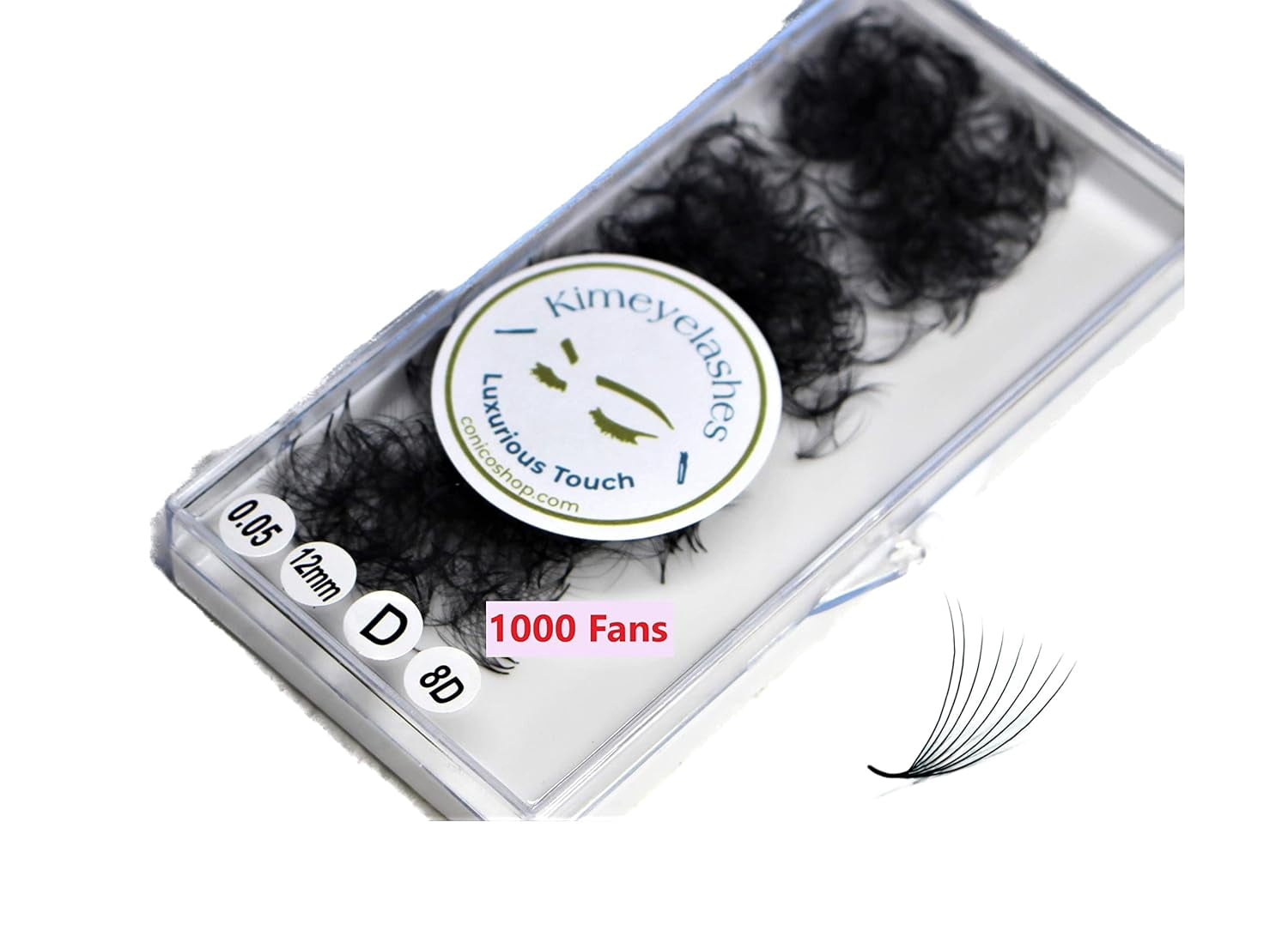 8D - 0.05 C and D Curl 1000 Premade volume fans loose Fans, Handmade ...