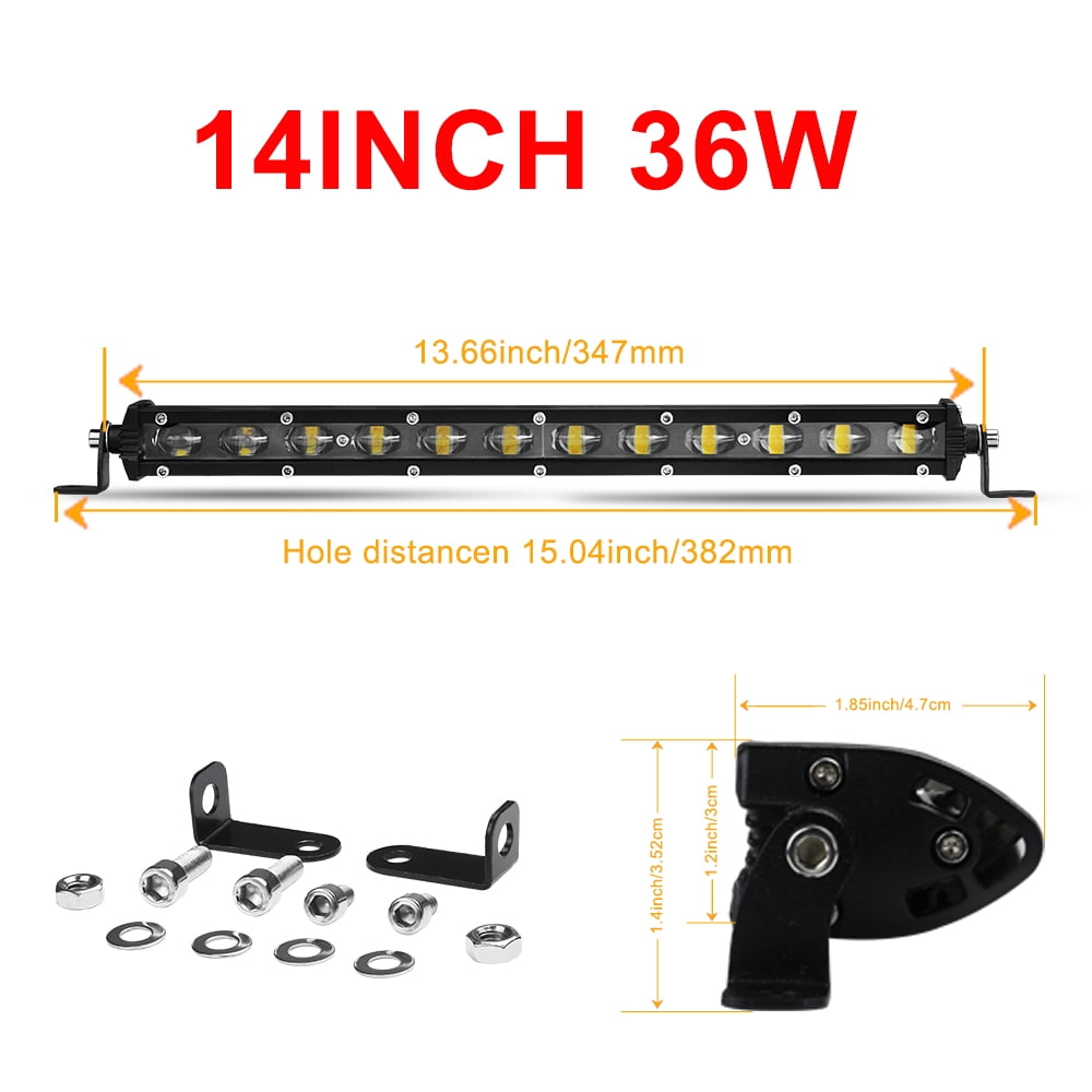 8D 8 12V 24V Spotlight LED Light Bar Offroad Slim Barra LED Work Light ...