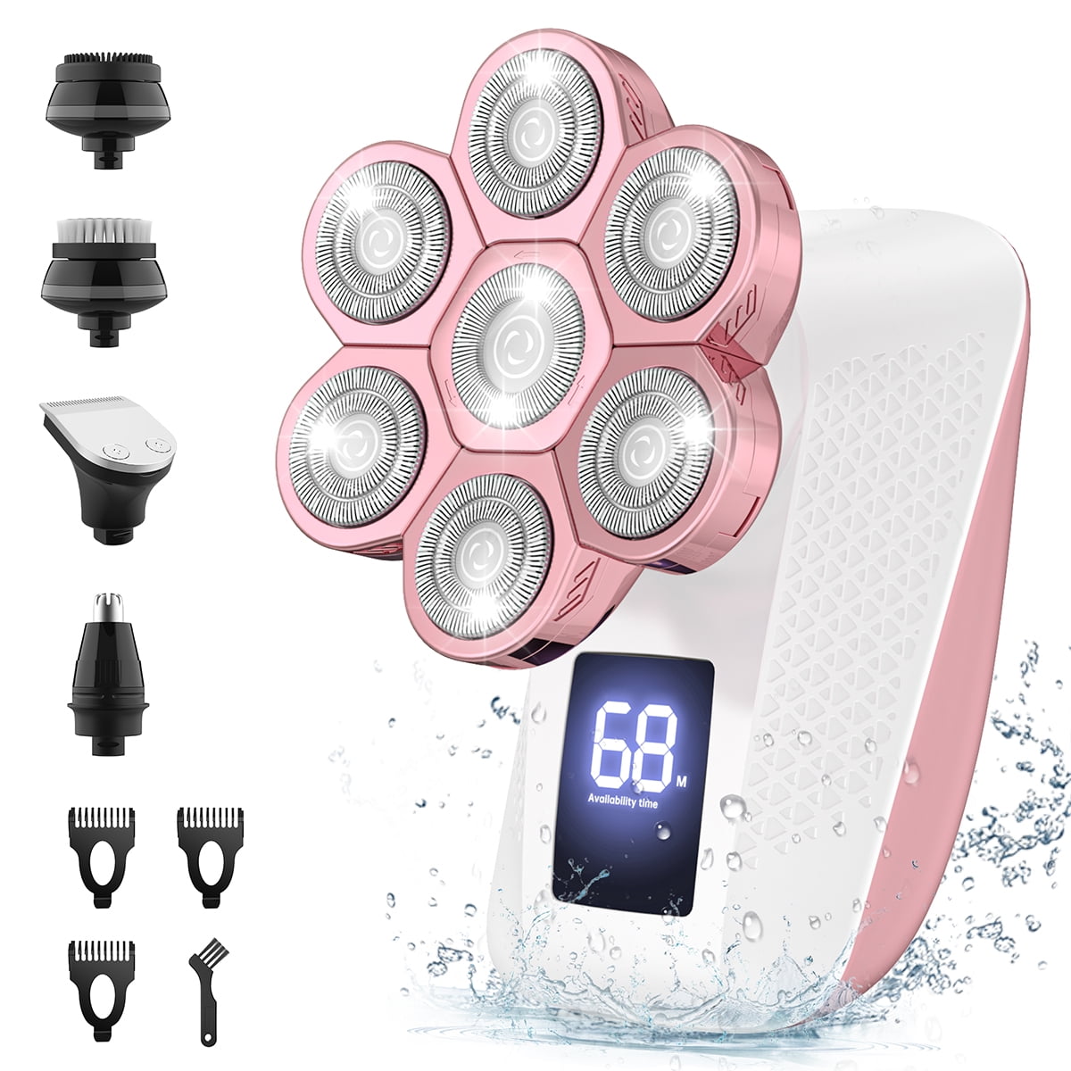 8D Head Shaver for Mens Womens, 5 in 1 Electric Bald Head Shaver ...