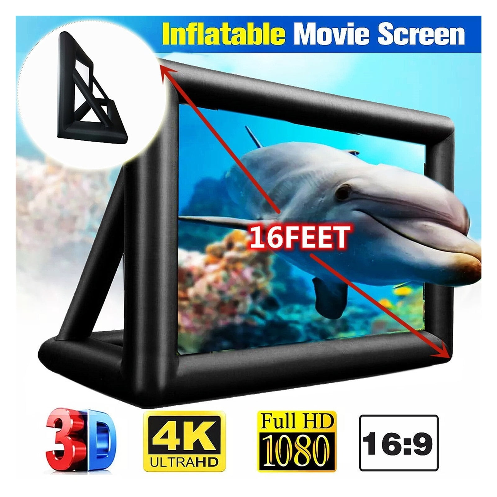 8FT 16FT Fast Shipping Inflatable Portable Outdoor And Indoor Movie ...