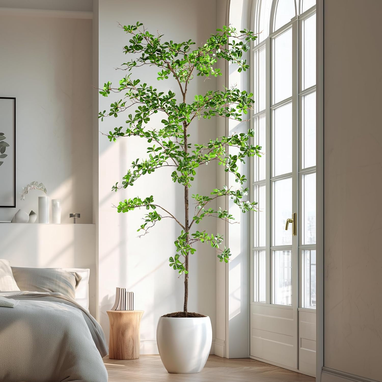 8FT Artificial Black Olive Tree Artificial Olive , Tall Faux Olive Tree ...