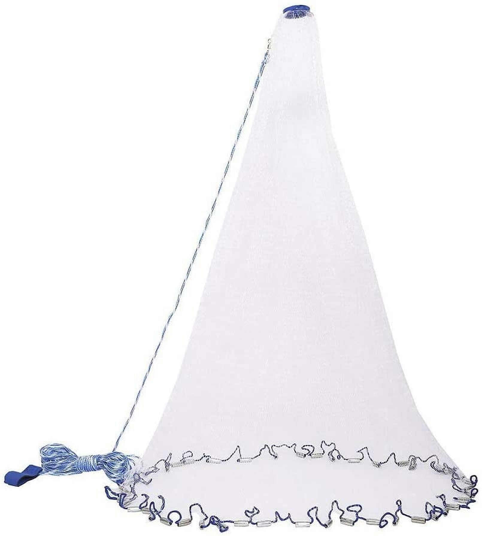 8FT Diameter Saltwater Fishing Cast Net Easy Throw Fishing Net Strong ...