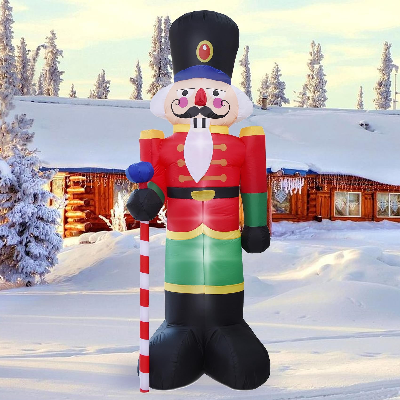 8FT H Christmas Inflatable Nutcracker, Jumbo Christmas Inflatables ...