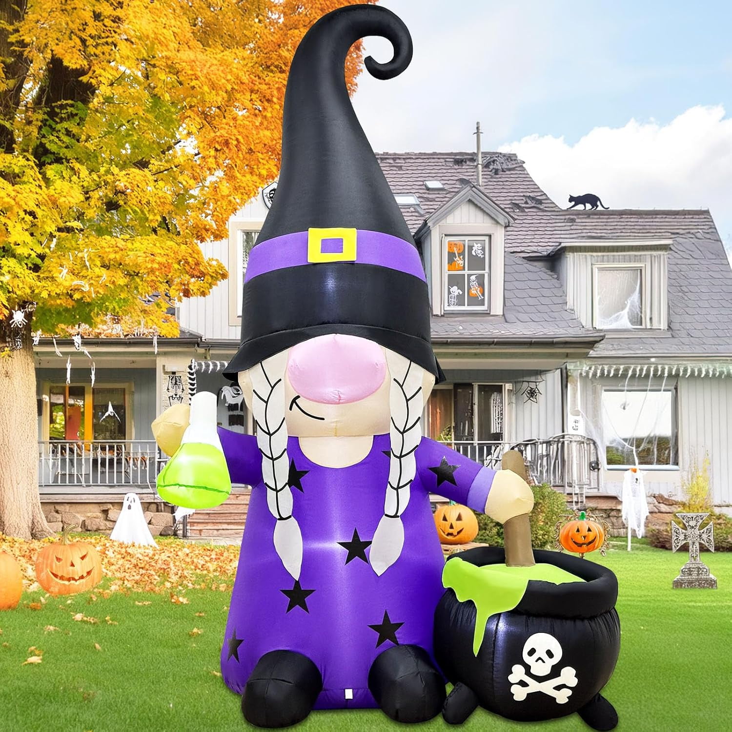 8FT Halloween Gnome Inflatable Halloween Decorations, Halloween ...