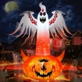8ft Halloween Inflatables Outdoor Decorations Ghost With Built In Flame