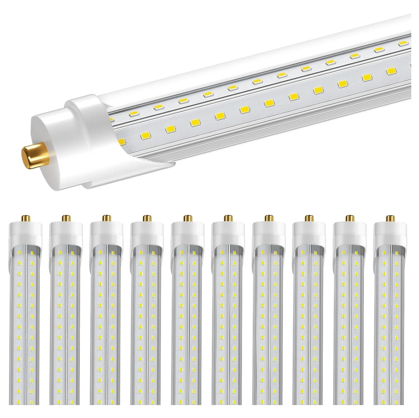 8FT LED Bulbs, 5000K 75W 9500LM 8FT Led Shop Light Bulbs, FA8 Single ...