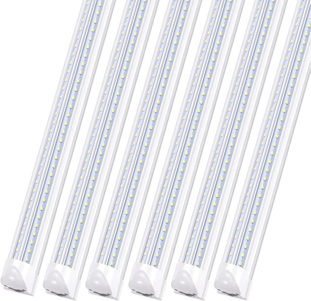 8FT LED Shop Light Fixture,Integrate T8 Linkable Shop Lights,Plug and ...