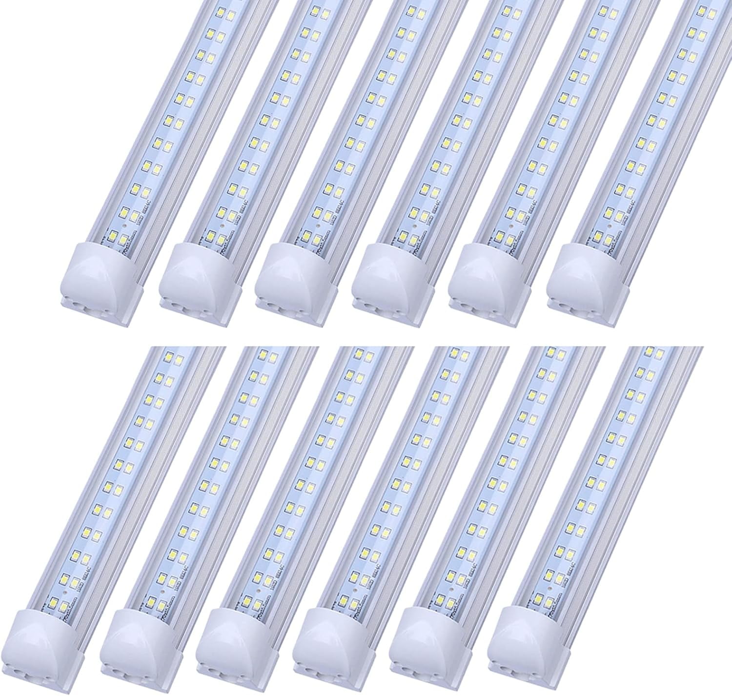 8FT LED Shop Light, T8 Integrated 72W LED Tube Lights, 6000K, 8 Foot ...