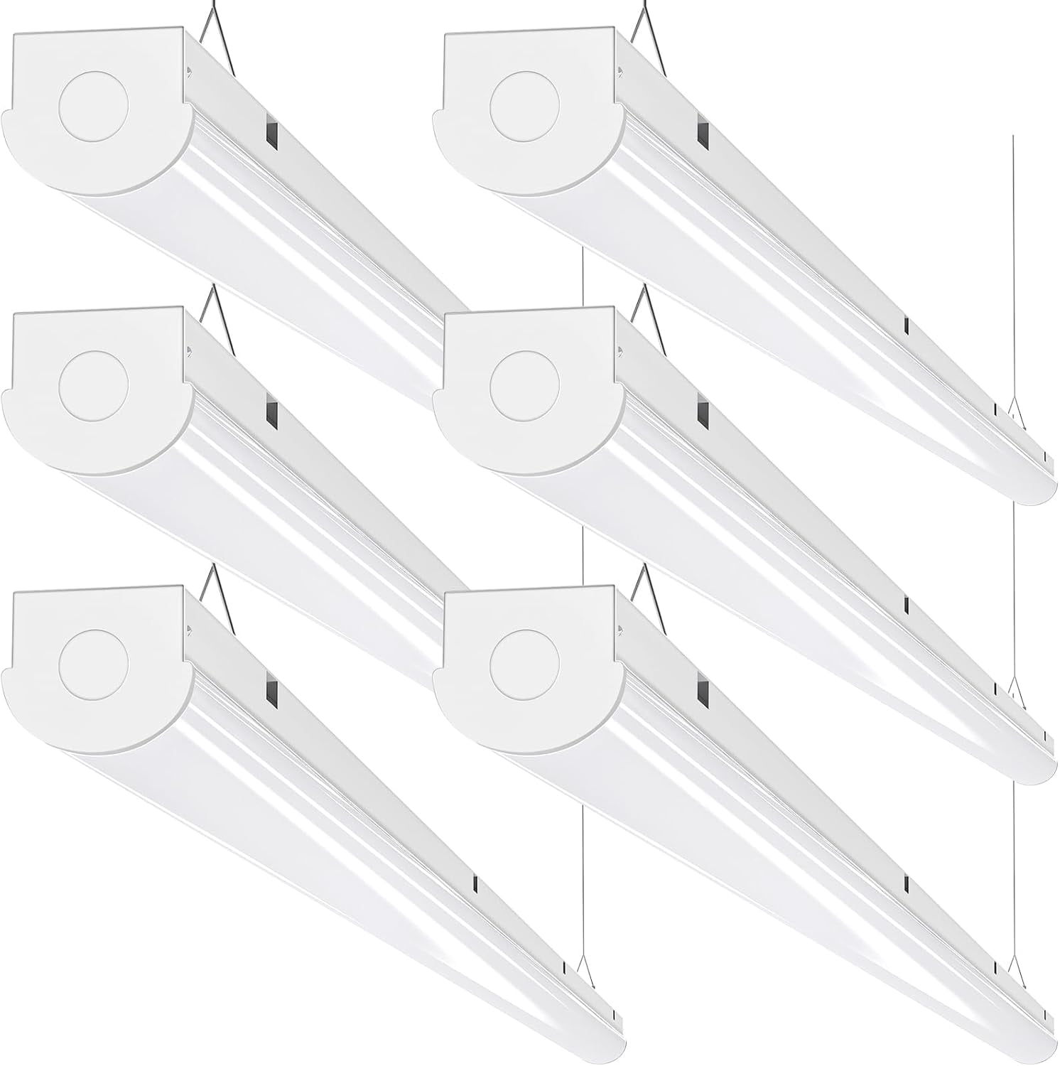 8FT LED Shop Lights 110W Strip [6-lamp T8 Fluorescent Equiv.], 12000LM ...