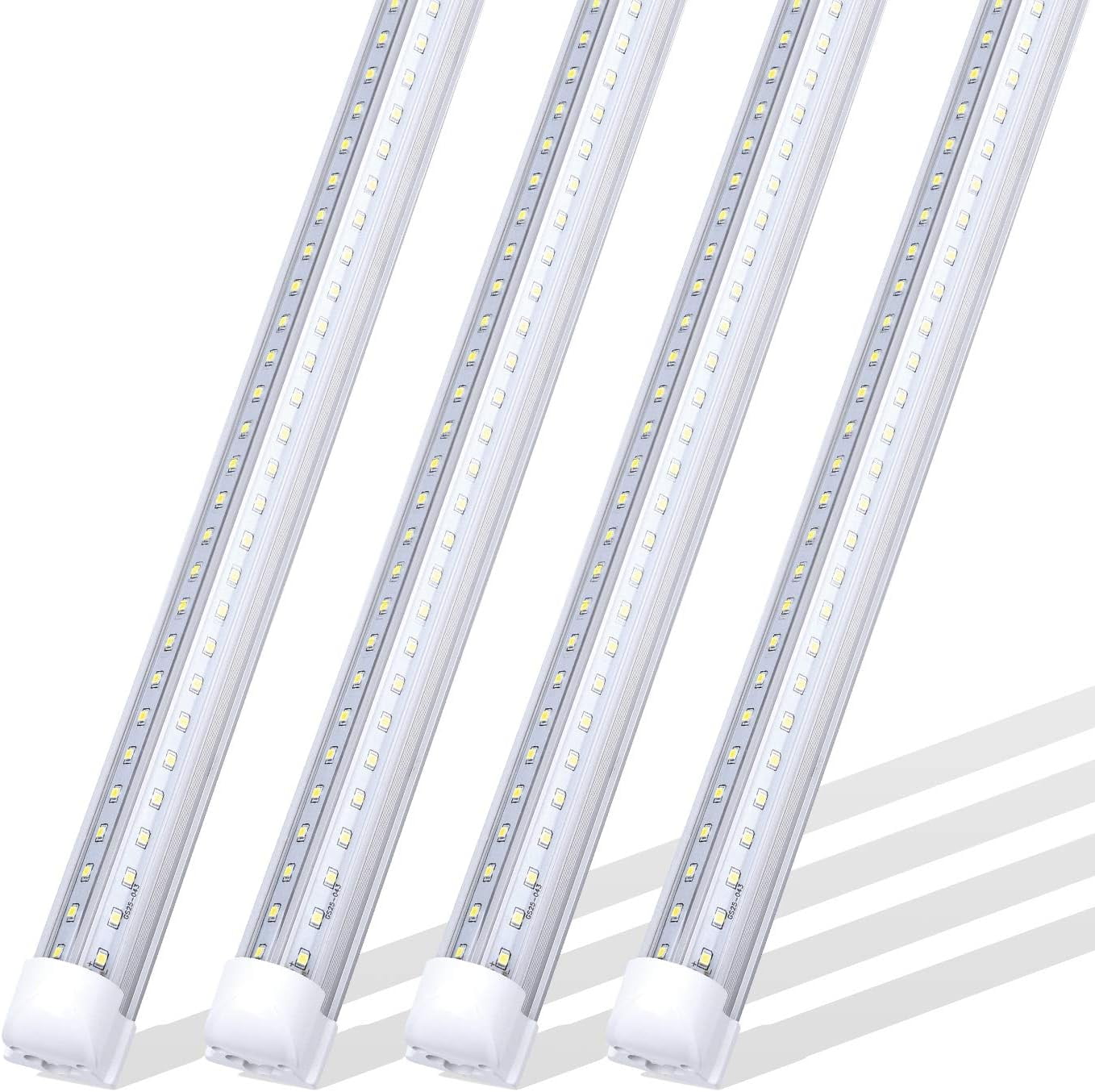 8FT LED Tube Fixture, 96" 72 Watts T8 Integrated V Shaped LED Tubes ...