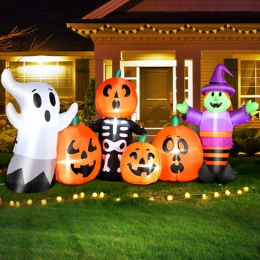 Pre-Lit 12FT Inflatable Haunted House Archway Tunnel for Halloween ...