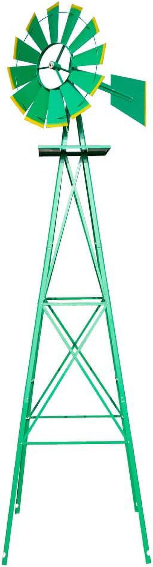 8FT Ornamental Windmill Backyard Garden Decoration Weather Vane, Heavy ...