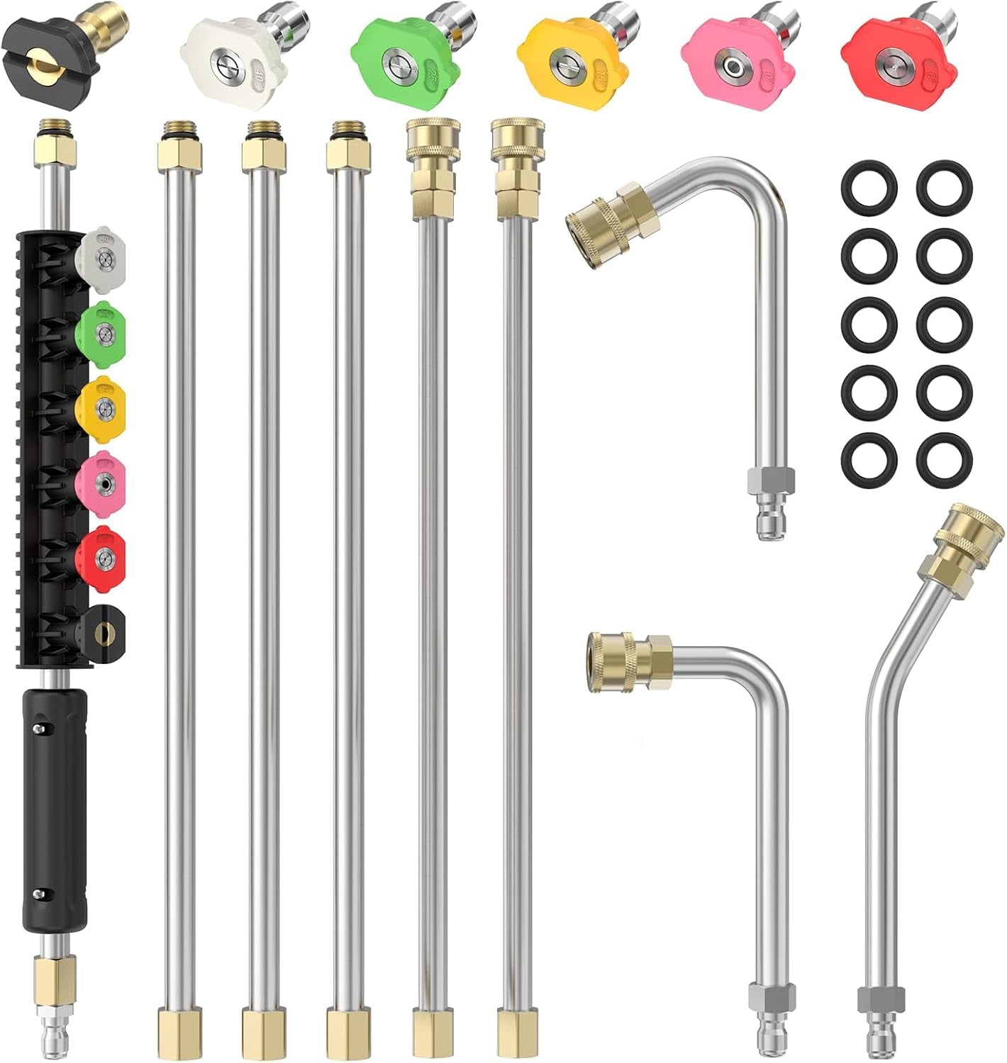 8FT Pressure Washer Extension Wand for Gutter Cleaning, Upgrade Power ...