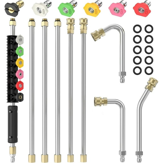 8FT Pressure Washer Extension Wand for Gutter Cleaning, Upgrade Power ...