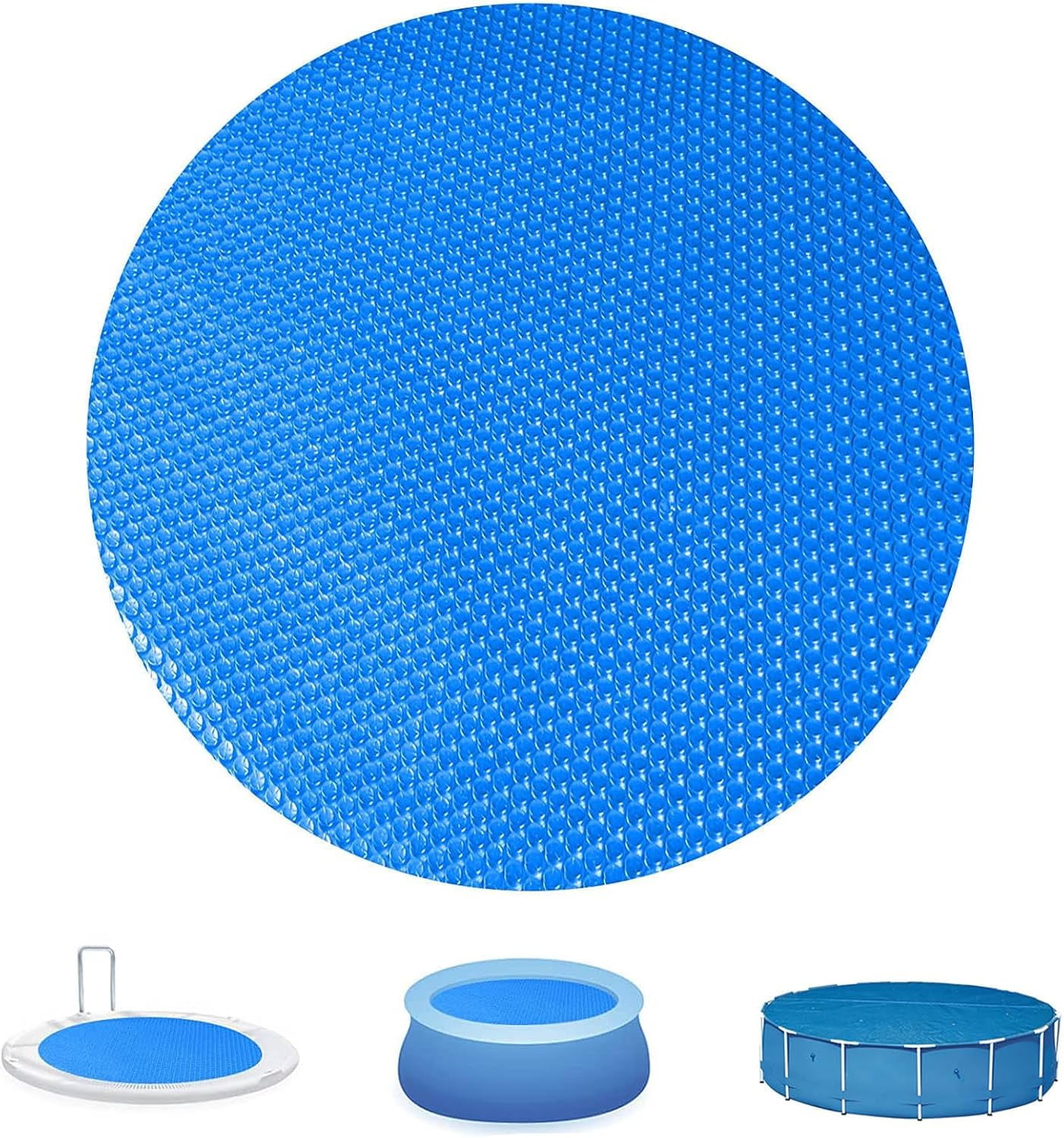 8FT Solar Pool Covers Blankets, Round Solar Pool Cover for Above Ground ...