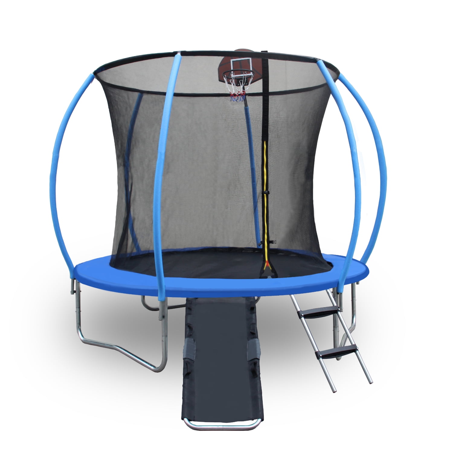 8FT Trampoline with Enclosure - Recreational Trampolines with Ladder ...