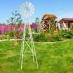 Iron Windmill Garden Wind for Garden Yard Summer Ornaments Blue ...