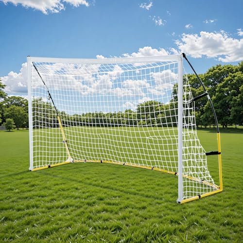 8FT x 5FT Soccer Goal for Backyard, Portable Pop Up Football Goal with ...