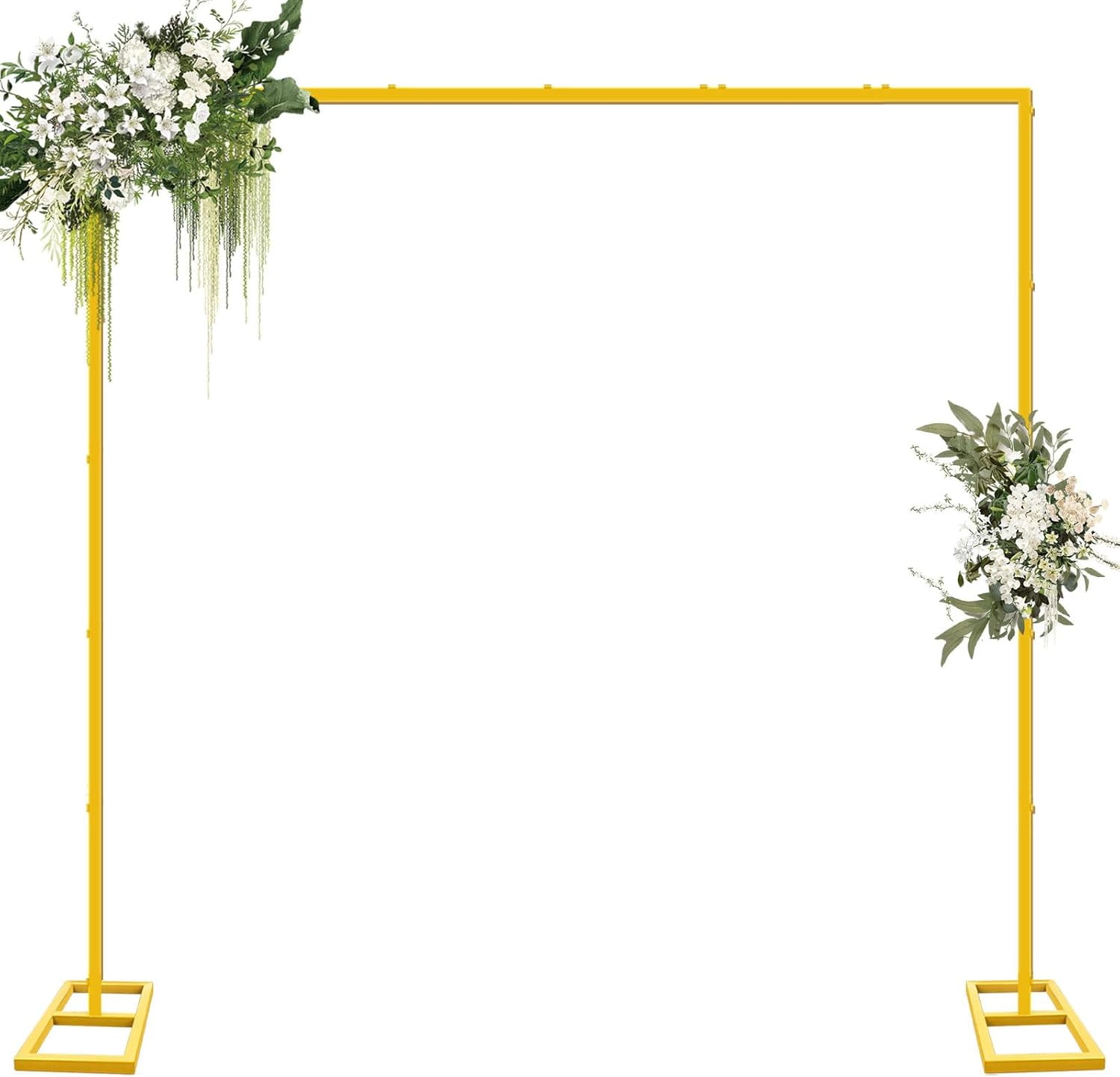 8FT x 8FT Heavy Duty Backdrop Stand Kit - Gold Portable Adjustable ...